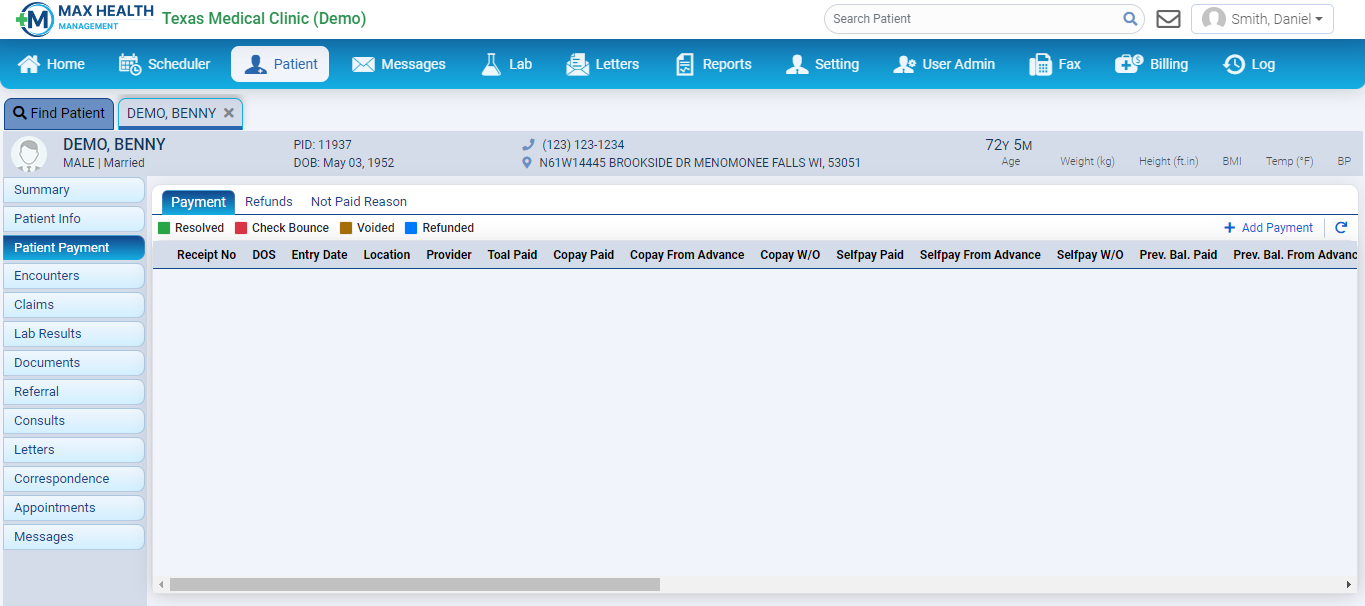 Electronic Health Records (EHR) - Max Health